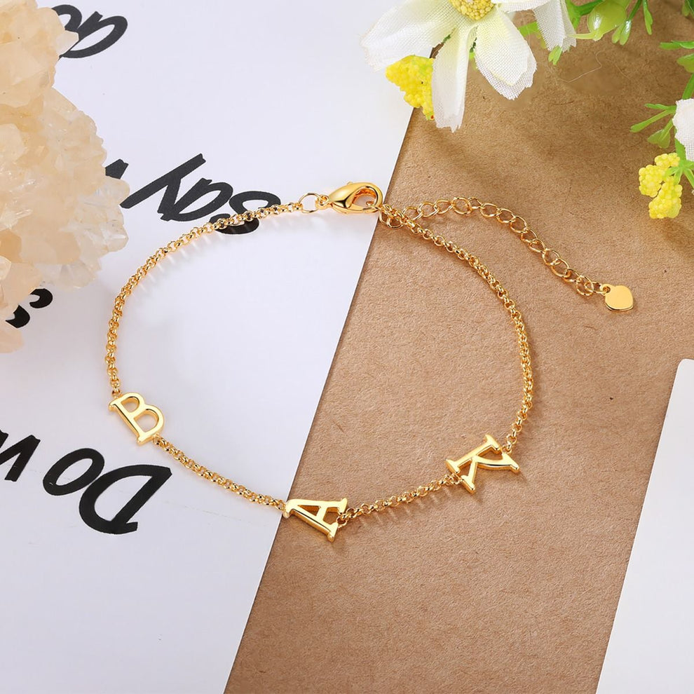 Personalised Letters Bracelet | Customised Name Bracelet For Women ...